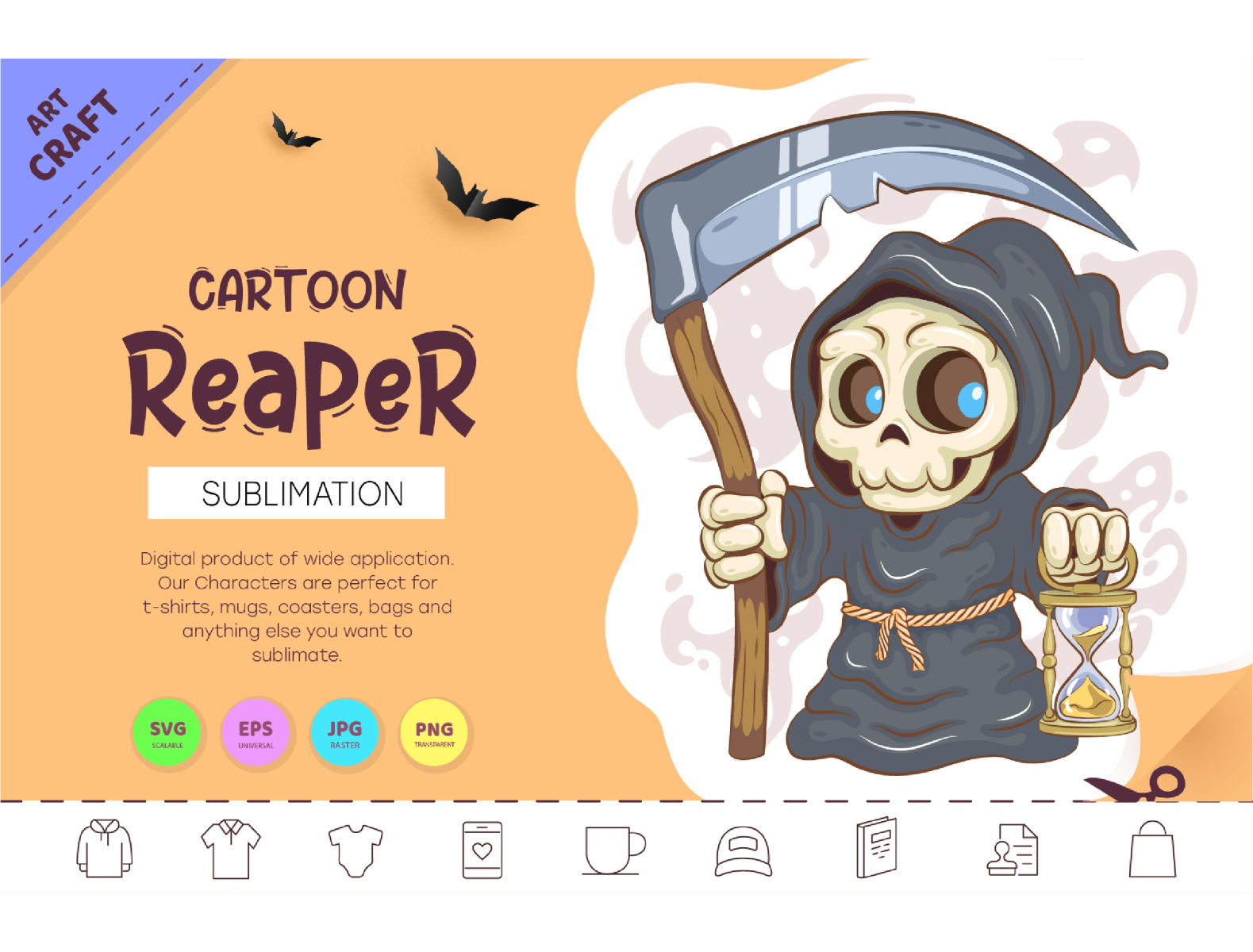 Cute Cartoon Reaper. by Andrey KENO on Dribbble