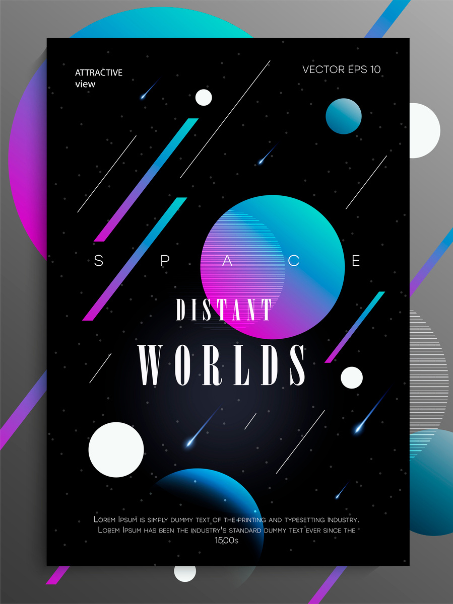 Abstract vector illustration of space by Andrey KENO on Dribbble