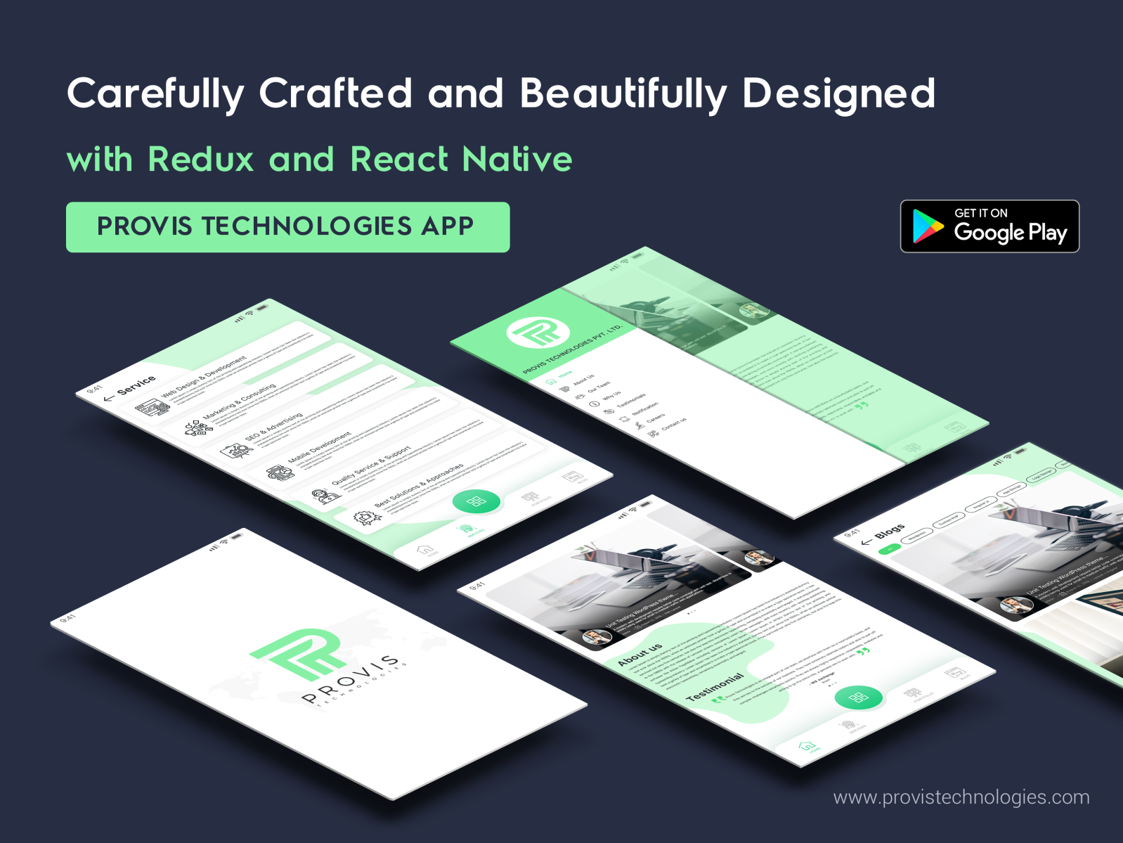 Provis Technologies App Design by Chandalal Kumawat on Dribbble