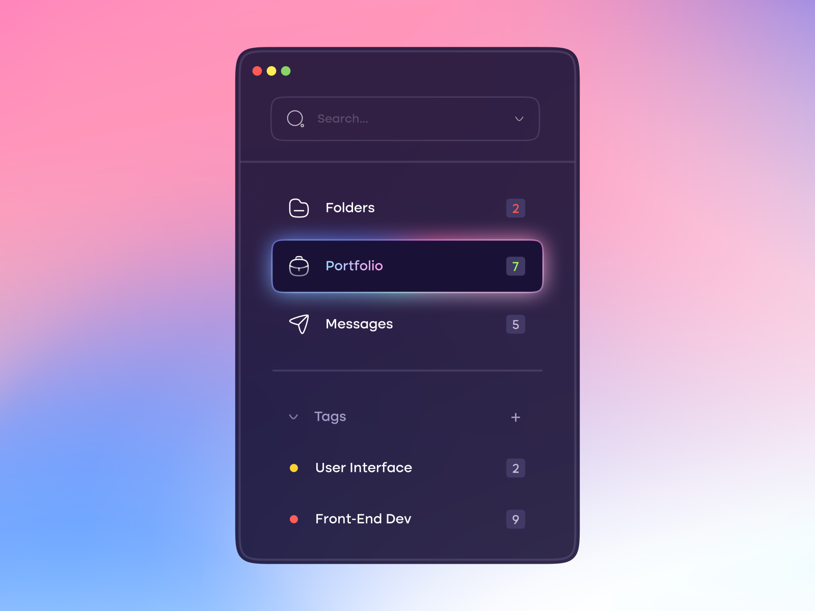 Glassmorphism Menu by Jaber on Dribbble