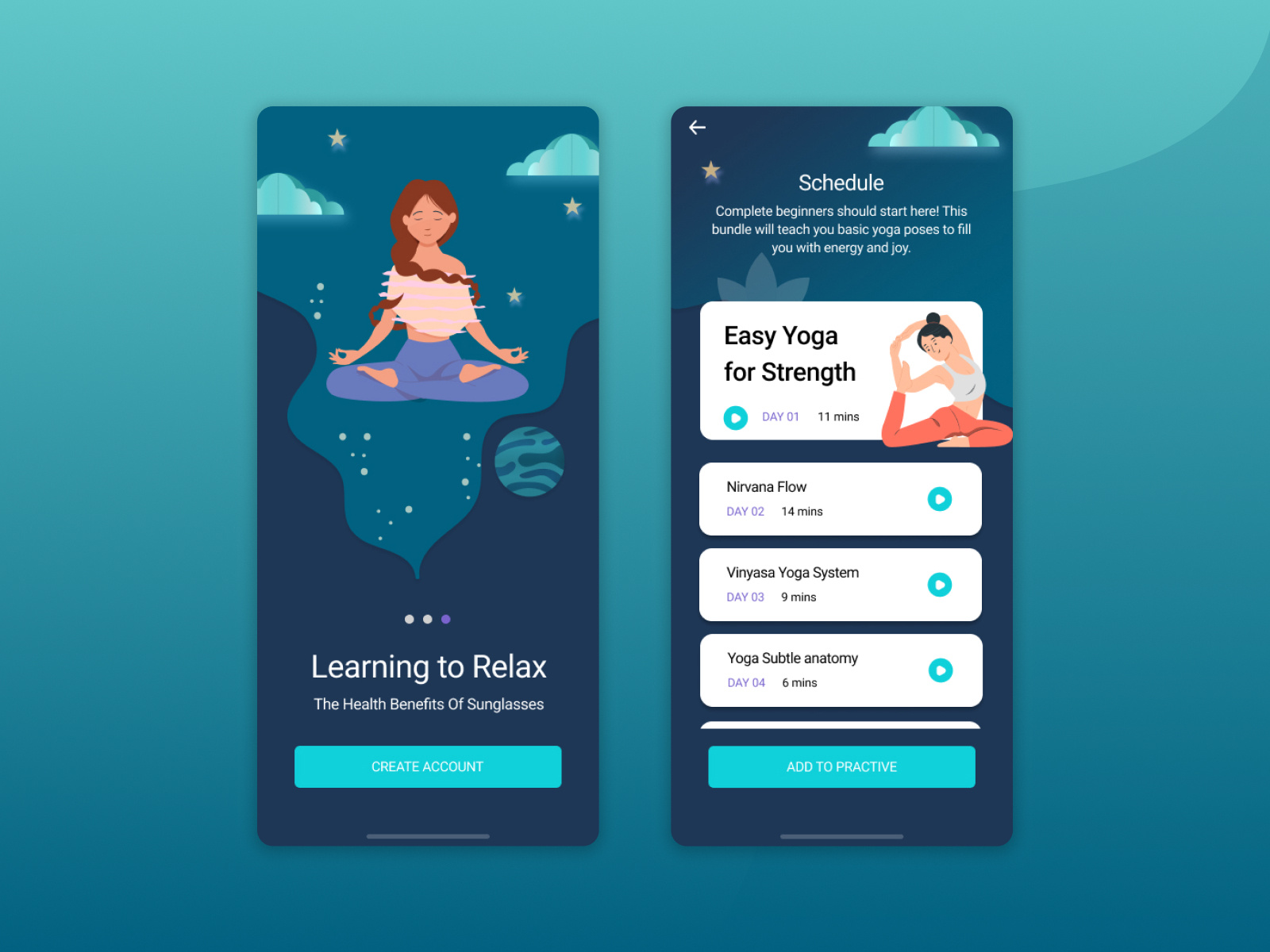 Yoga App - Mobile App by koka lolishvili on Dribbble