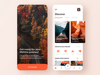 Travel service - Mobile concept by Anastasia Golovko on Dribbble