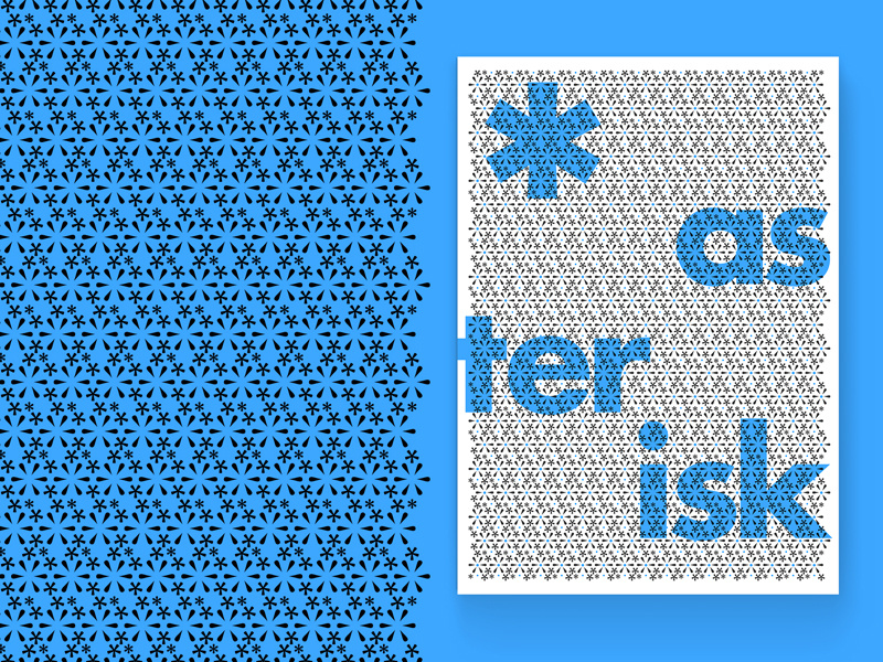 Glyph Pattern Series - Asterisk by Alexander Melville on Dribbble