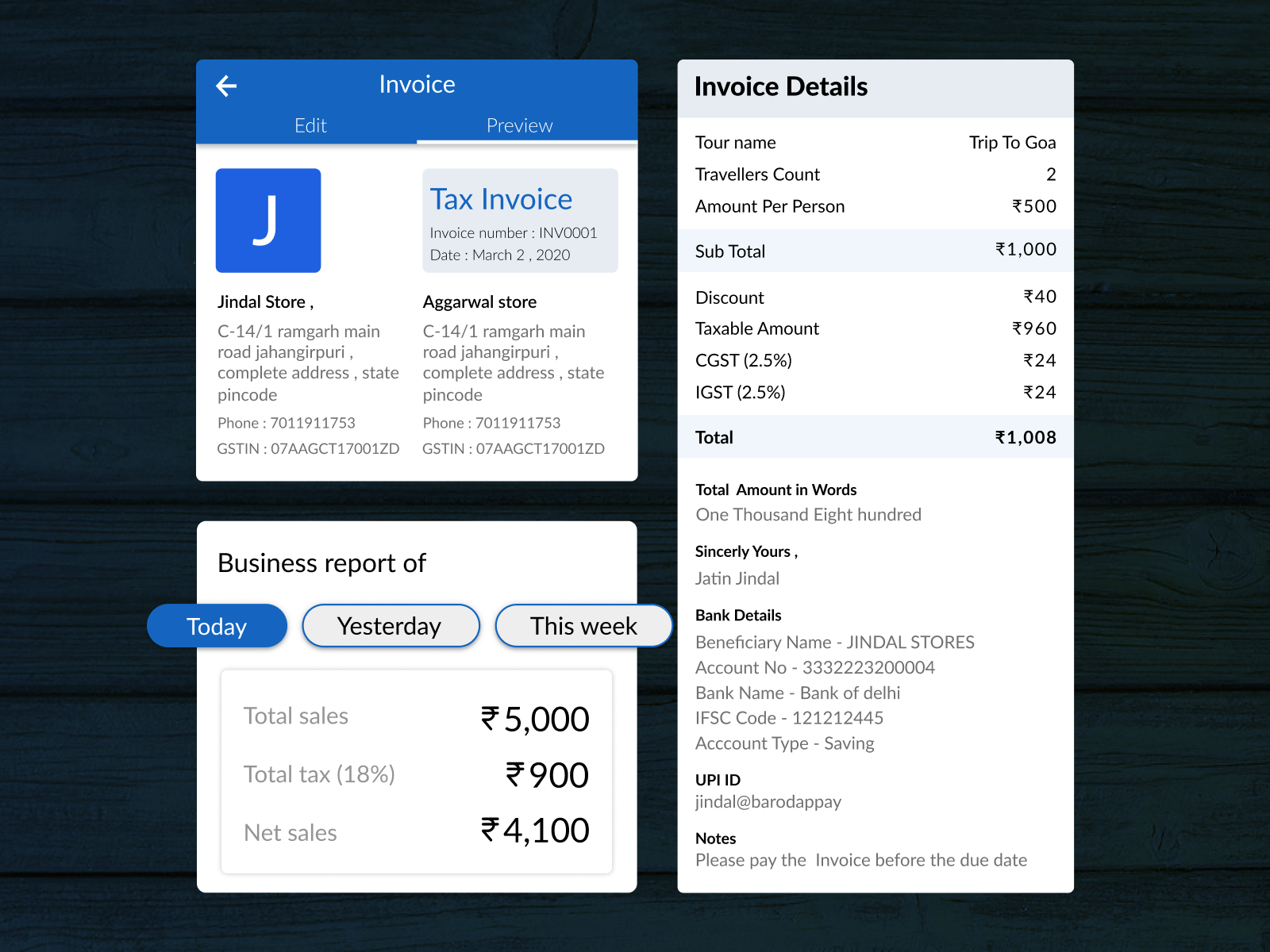 Invoice design by Jatin Jindal on Dribbble