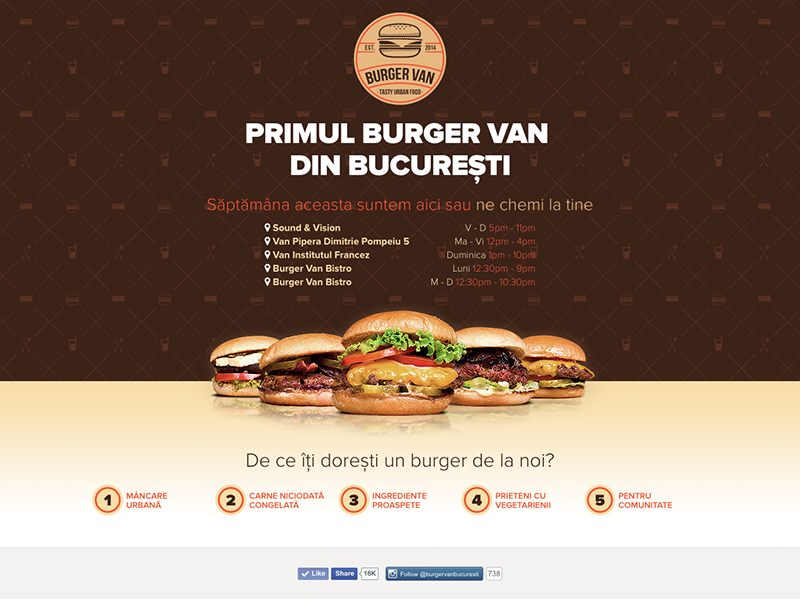Burger Van Landing Page by Adi Dabu on Dribbble