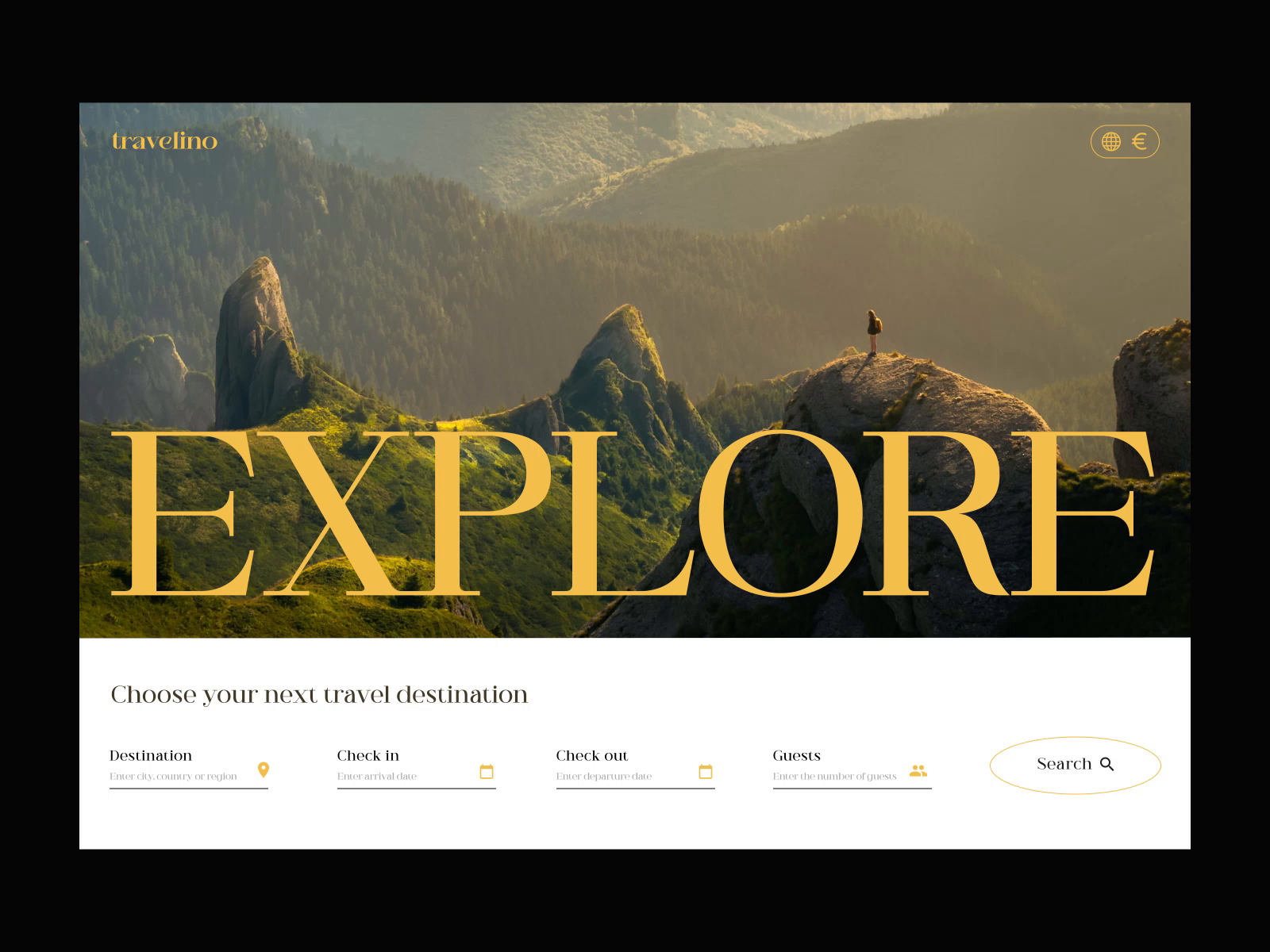 Travel website by Oleksandra Ilnytska on Dribbble