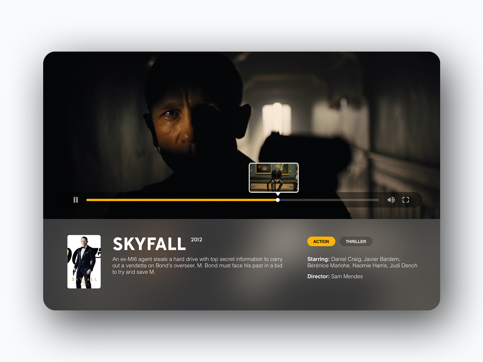 Video Player UI Concept by James Pinder on Dribbble