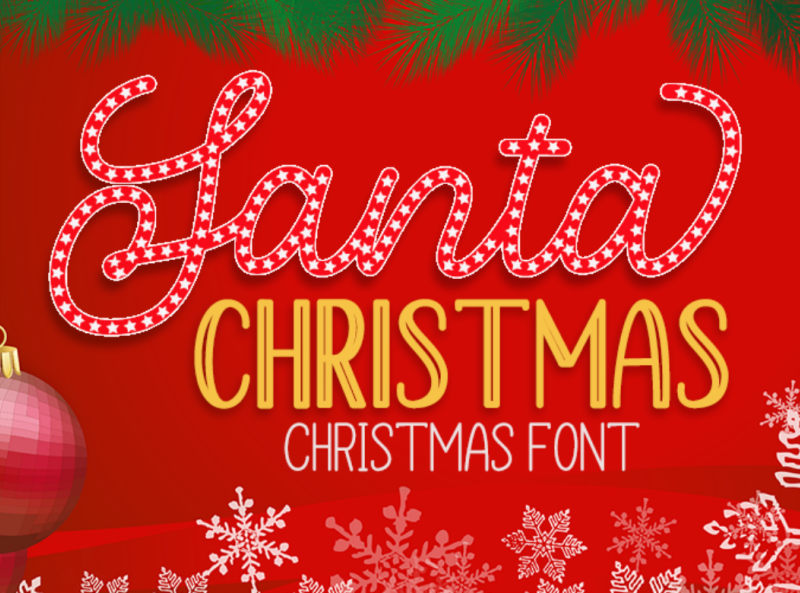 Santa Christmas - A Cute Holiday Font by YonTypeStudio.Co on Dribbble