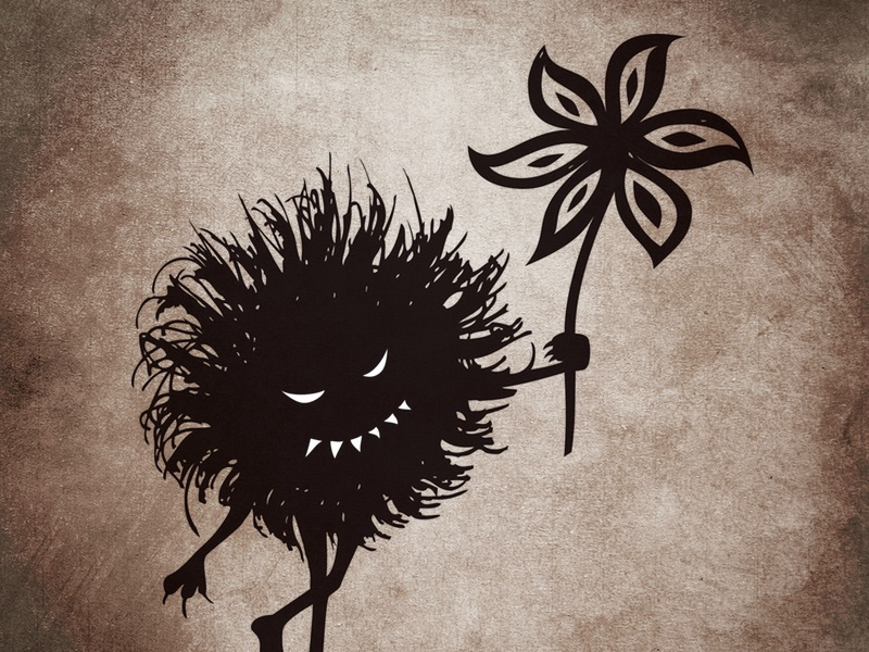 Evil Bug Gives Flower by Boriana on Dribbble