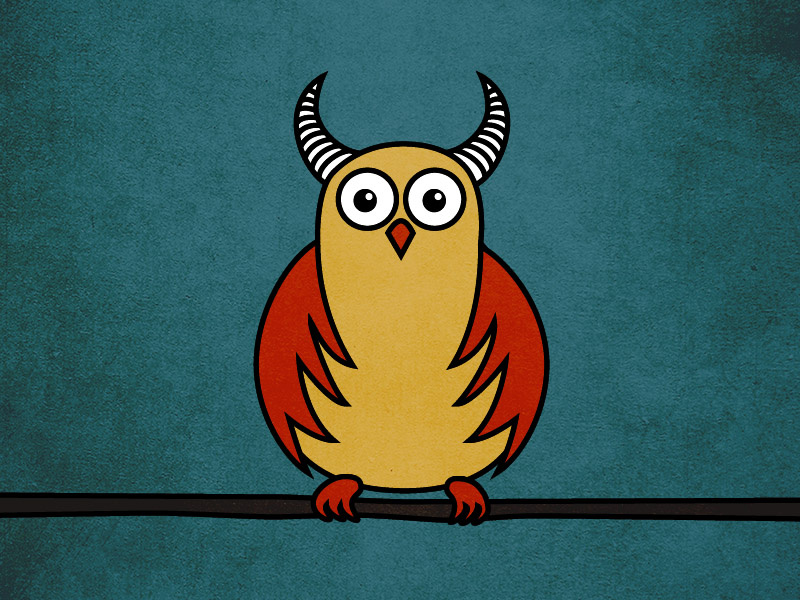 Cartoon Horned Owl by Boriana on Dribbble