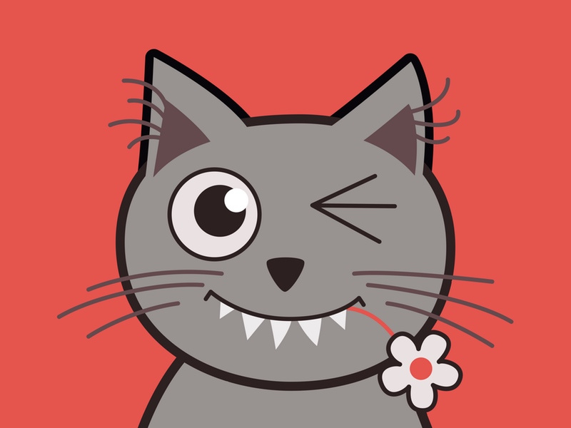Winking Cat by Boriana on Dribbble