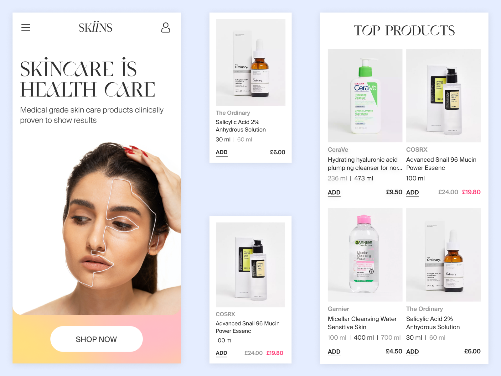 SKIINS | E-commerce Design Concept by Daria Pavlova on Dribbble