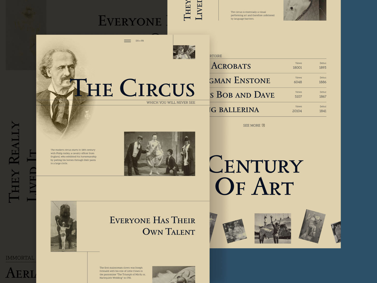 The Circus Website Design by Olia A on Dribbble