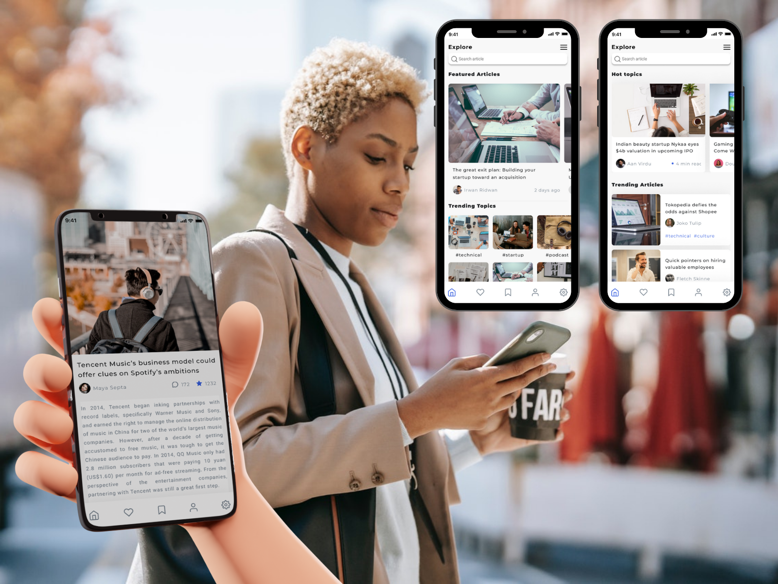 Mobile Blog and Article Pages with Mockup by aan papeda on Dribbble