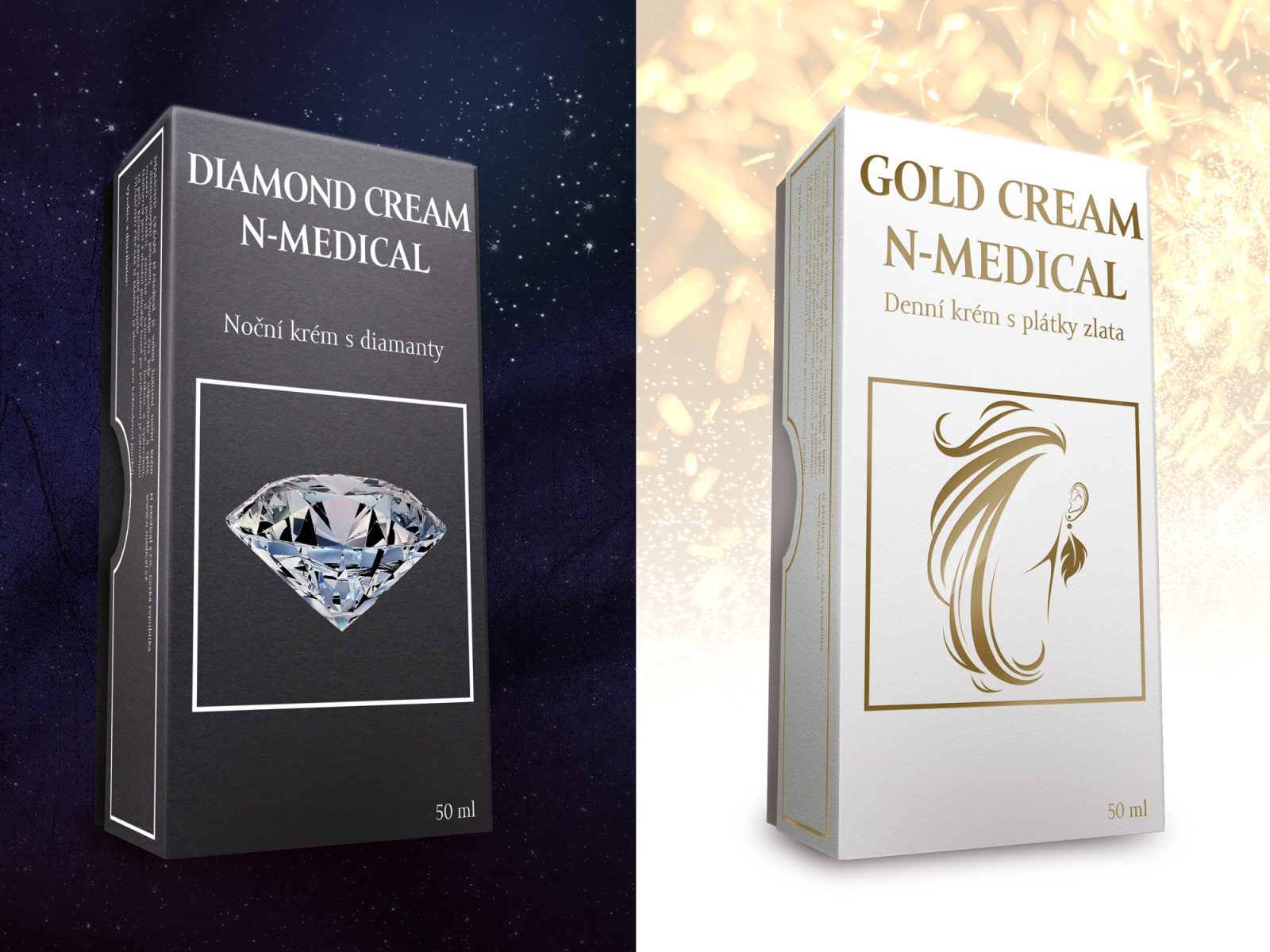 Luxury cream package design by Klára Hrubá on Dribbble