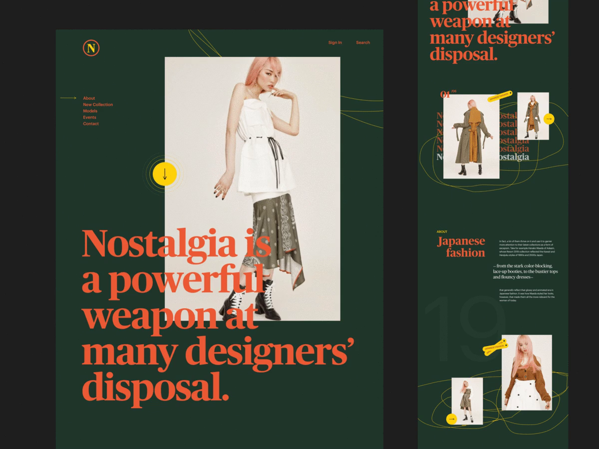 Nostalgia Website by Andrea Jelić on Dribbble