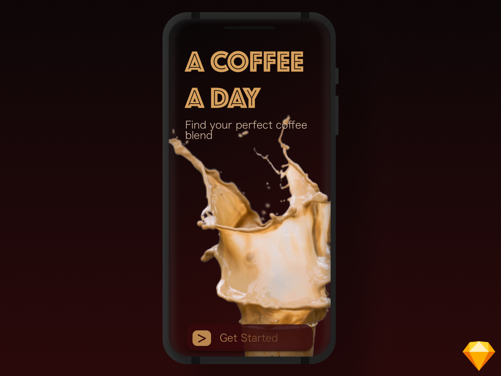 Coffee app starter screen by Sarah Suleri on Dribbble
