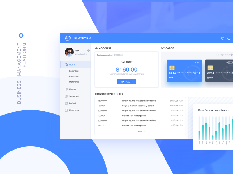 Business Management Platform by Qiuxiao Yan on Dribbble