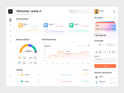 Crypto Exchange Dashboard (Light) by Amir Shojaei for Echo Design ™ on ...