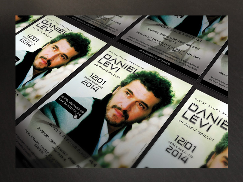 Flyer / poster for a famous french singer by NB Design on Dribbble