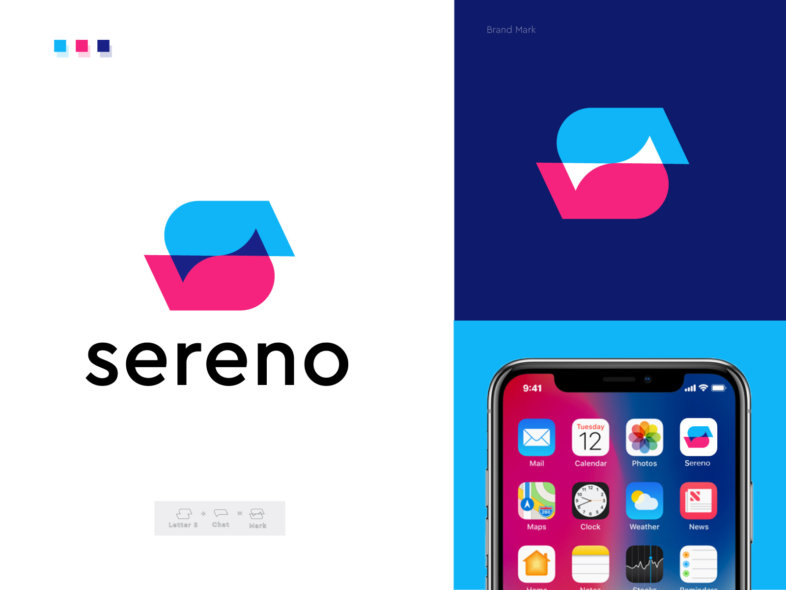 overlay chat icon logo mark by Amir Sayem on Dribbble