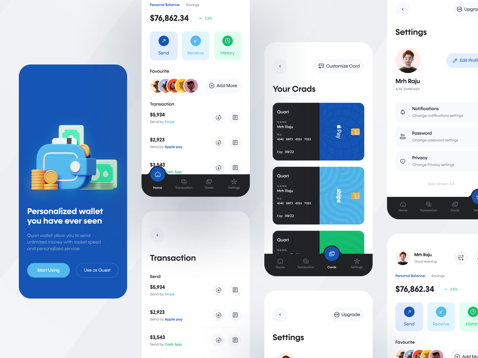 Quari Wallet by Raju Husen for Piqo Studio on Dribbble