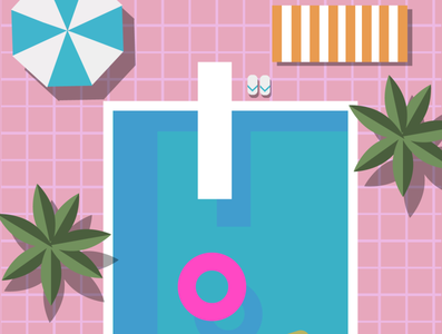 80's Pool Party by Diana on Dribbble