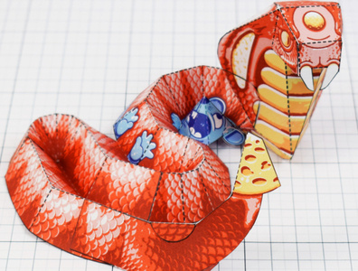 Cunning Cobra - Paper Toy by Alex Gwynne - Paper Engineer on Dribbble