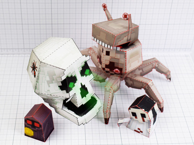 Minecraft Papercraft Bendable Skeleton