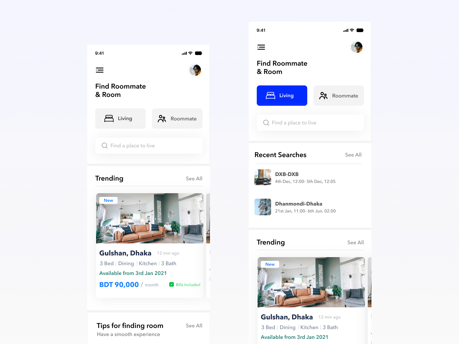 Room/Roommate Finder App by Asif Ahmed on Dribbble