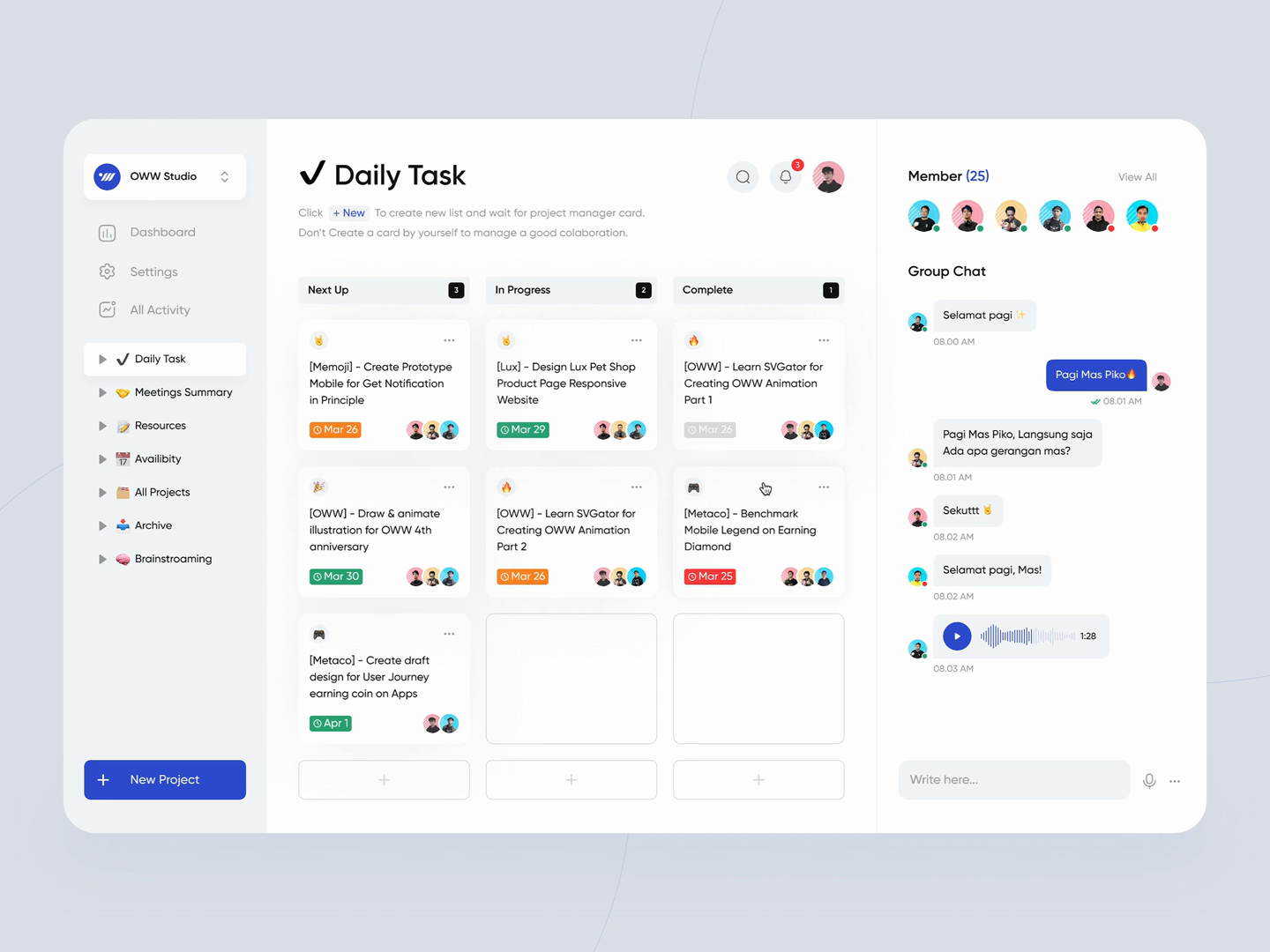 Task Management Animation by Happy Tri Milliarta for One Week Wonders ...