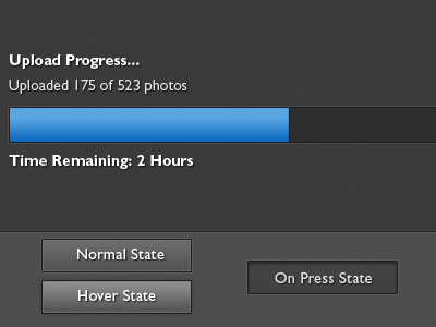 Progress Bar & Matching Buttons - PSD Freebie by Ryan O. Hicks on Dribbble