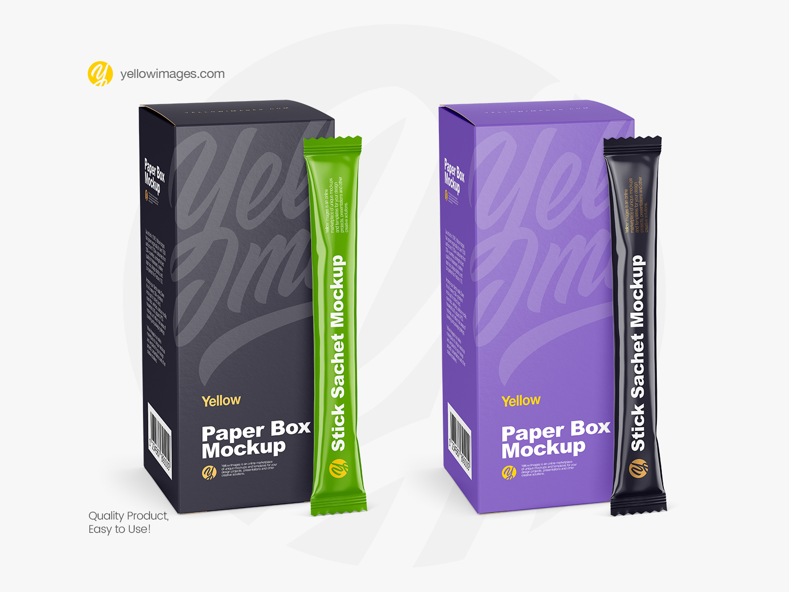 Glossy Stick Sachet w/ Paper Box Mockup by Dmytro Ovcharenko on Dribbble