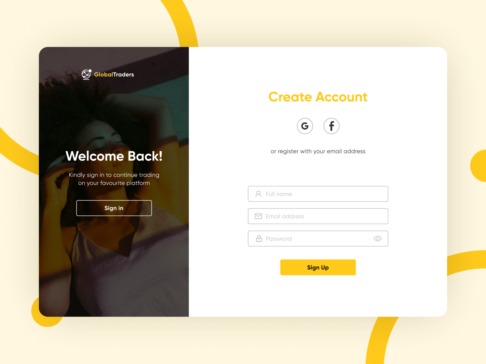Sign Up page by iykee Okonkwo on Dribbble