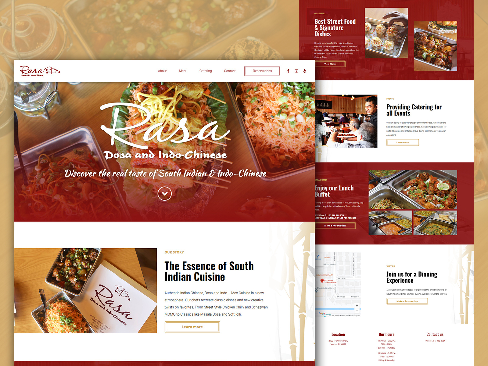 Rasa Dosa & Indo-Chinese Restaurant by Bronson Rosenberg on Dribbble