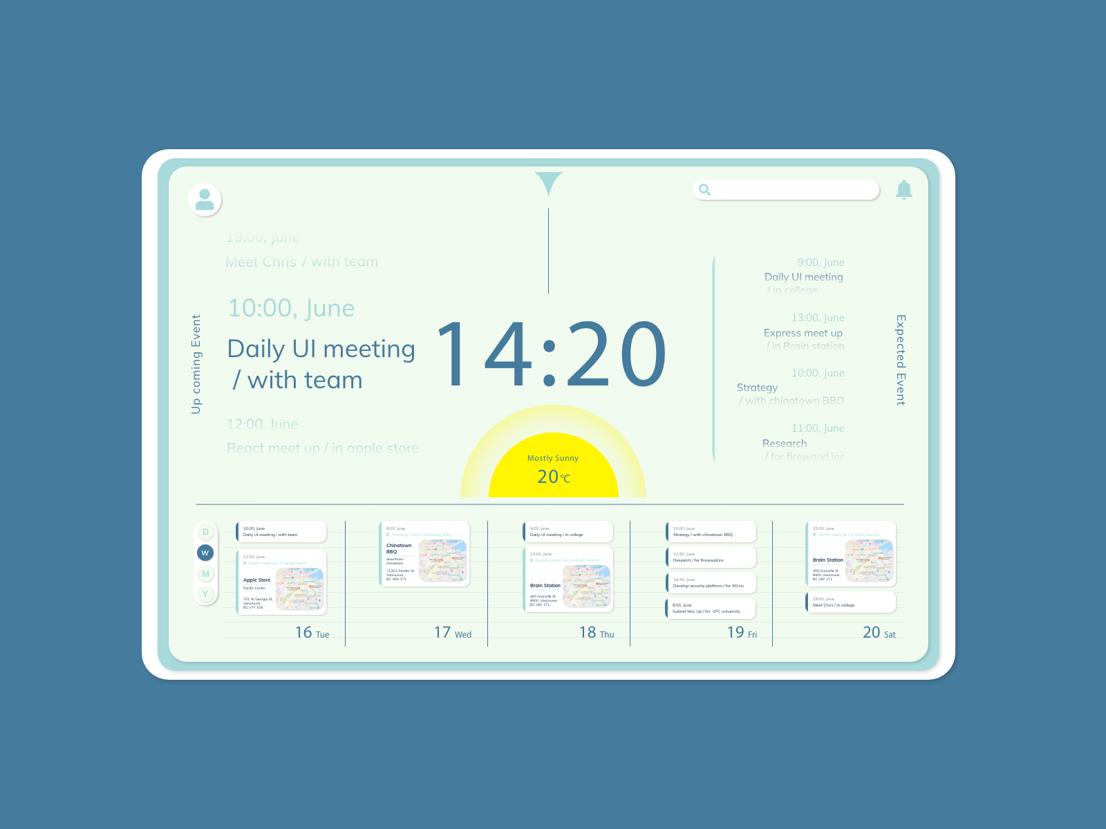 Daily UI :: 071 / Schedule by Yuya Hashirizaki on Dribbble