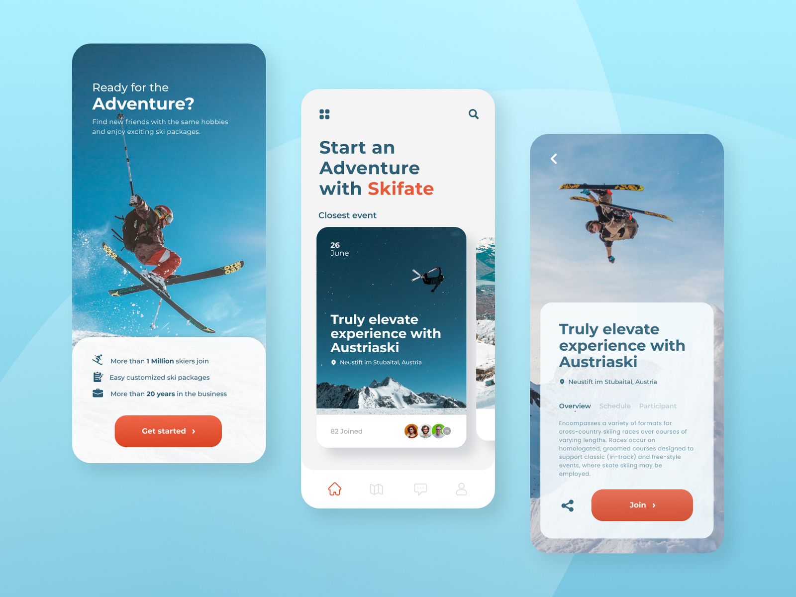 Ski App by Tosan Garditama on Dribbble