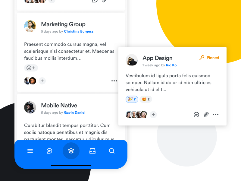 Collaboration App Concept - Mobile Version by Riccardo on Dribbble