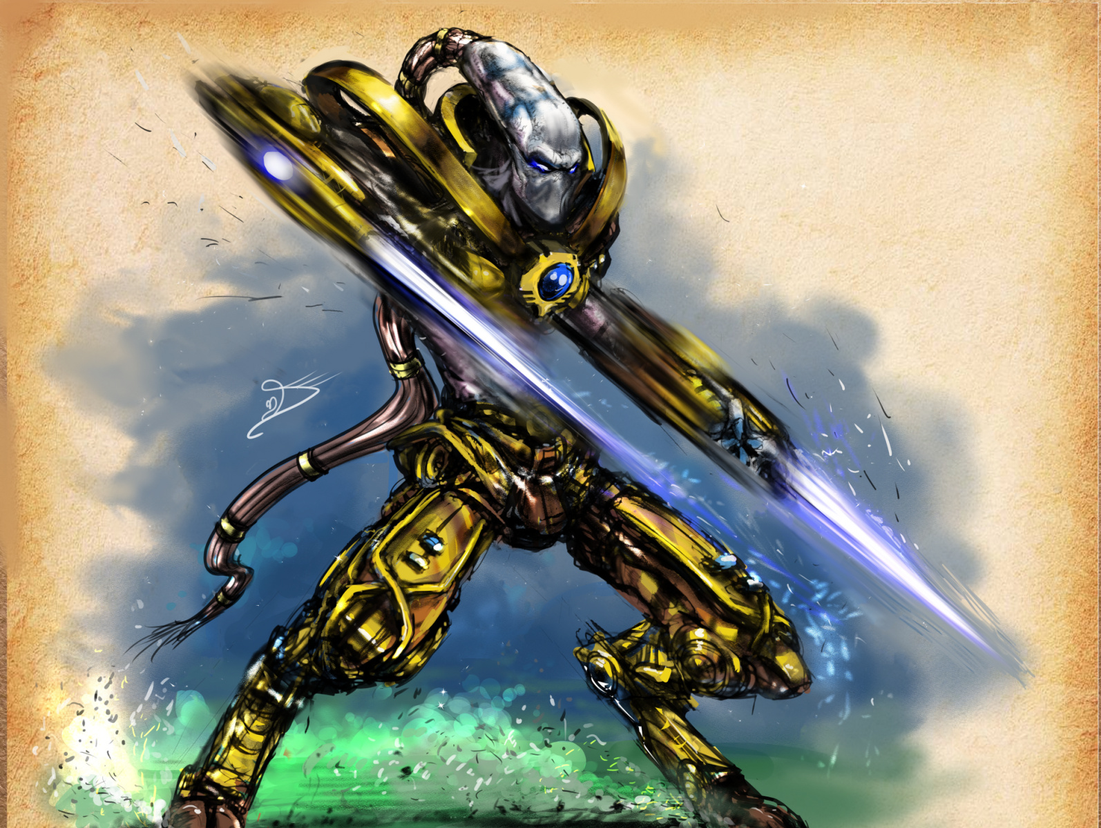 Protoss Zealot - fan art by Nikolay Kalchev on Dribbble