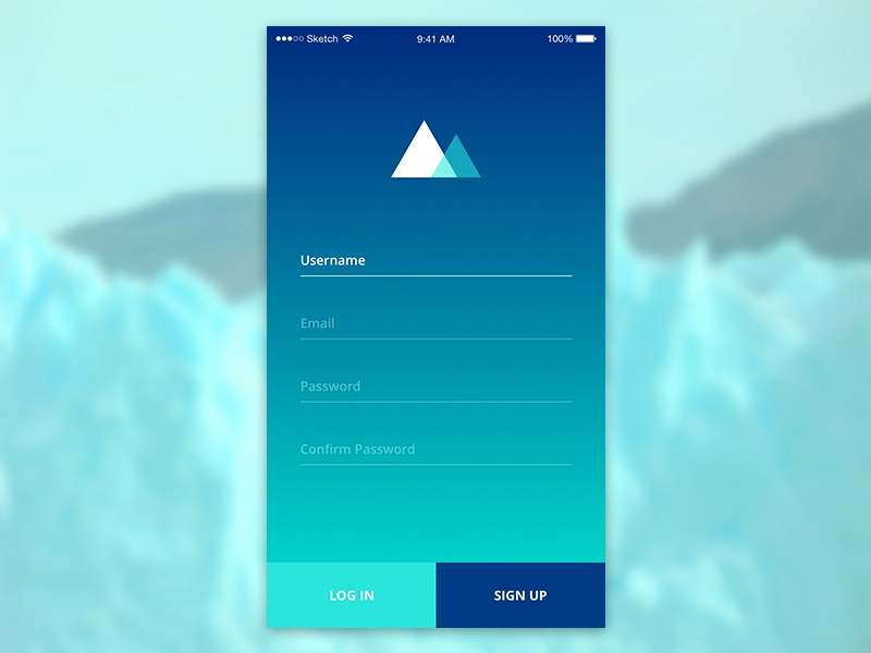 Daily UI 001 - Login by Sean McPhee on Dribbble