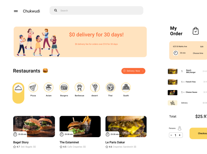 food delivery by aditya lashkari on Dribbble