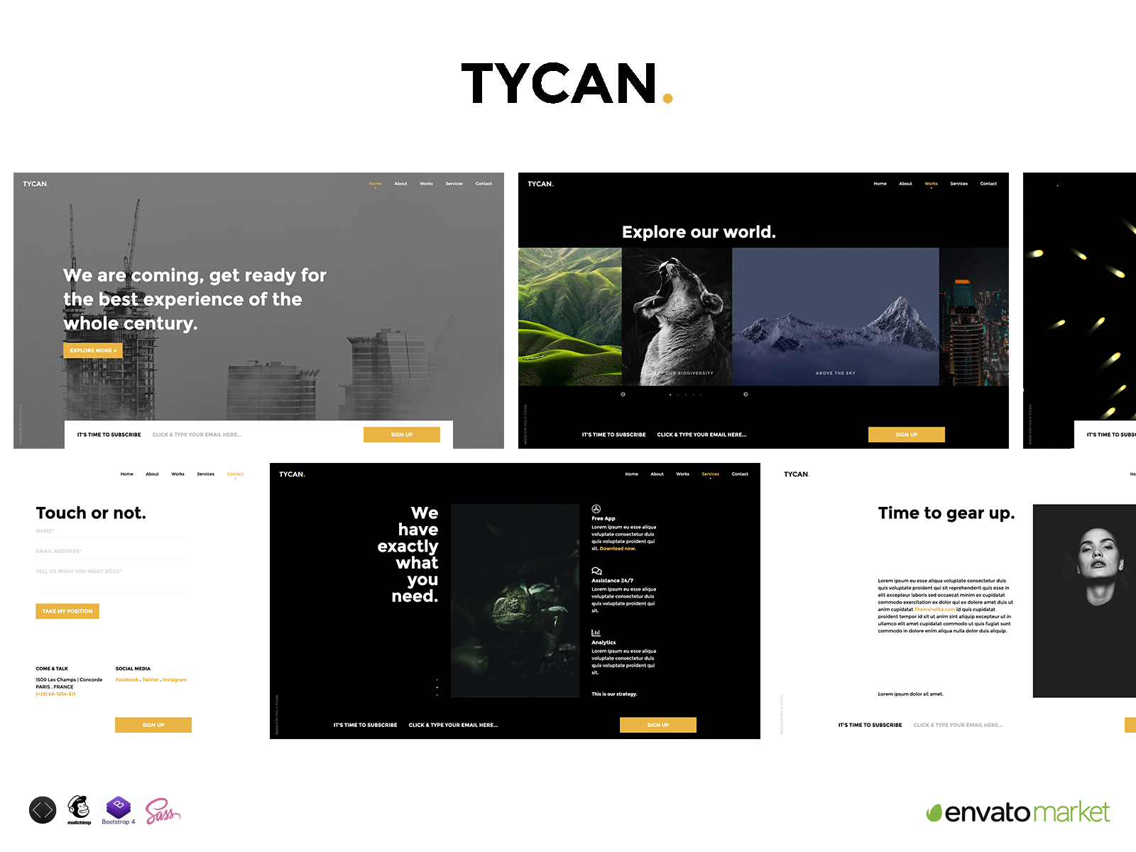 TYCAN - Timeless Coming Soon Template by Julien Brion on Dribbble