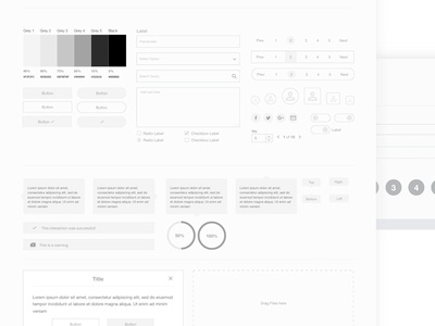 Simple Wireframe Kit by Kekeli H. Sackey on Dribbble