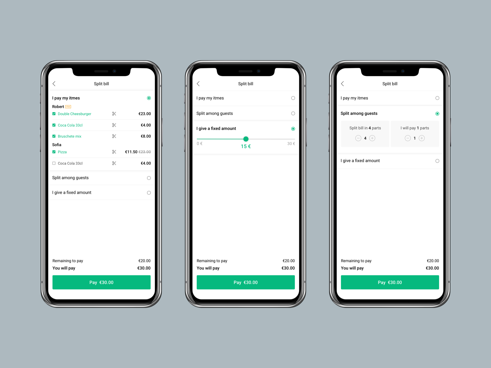 Split Bill by Dima C on Dribbble