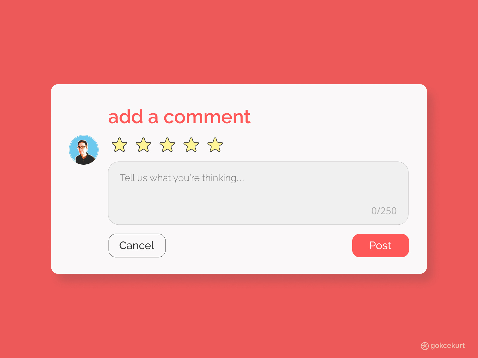Comment Pop-up 2 by Gokce Kurt on Dribbble