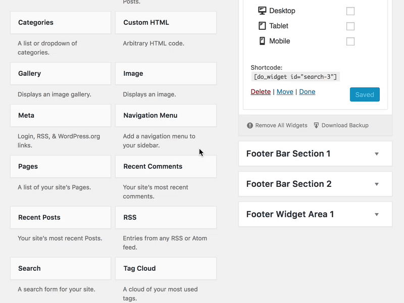 Move Wordpress Widgets Without Drag And Drop By Jeffrey Carandang On Dribbble 