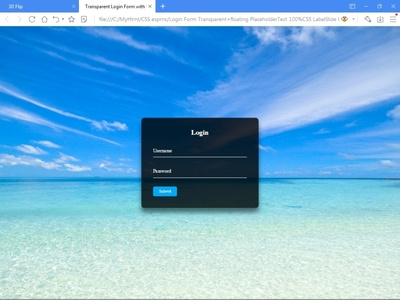 Login Form Transparent+floating PlaceholderText by Til aKa Leo Lindberg ...