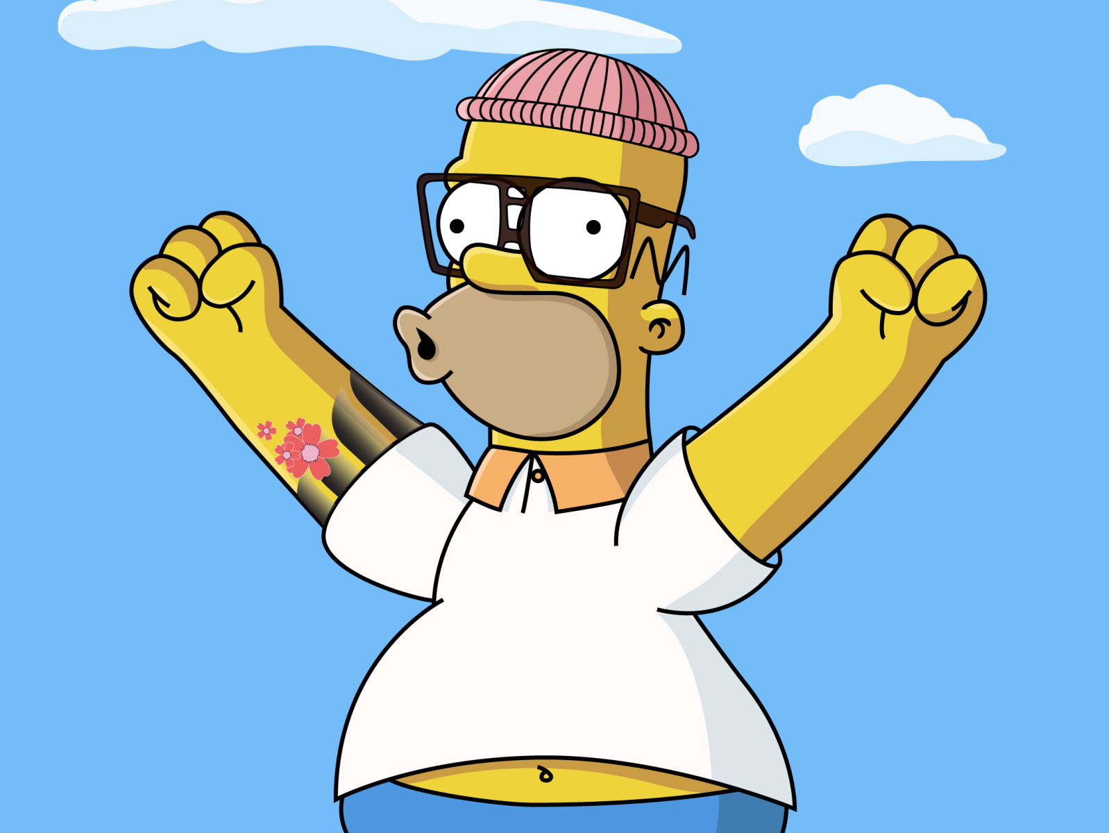 Hipster Homer by Evan McGrath on Dribbble