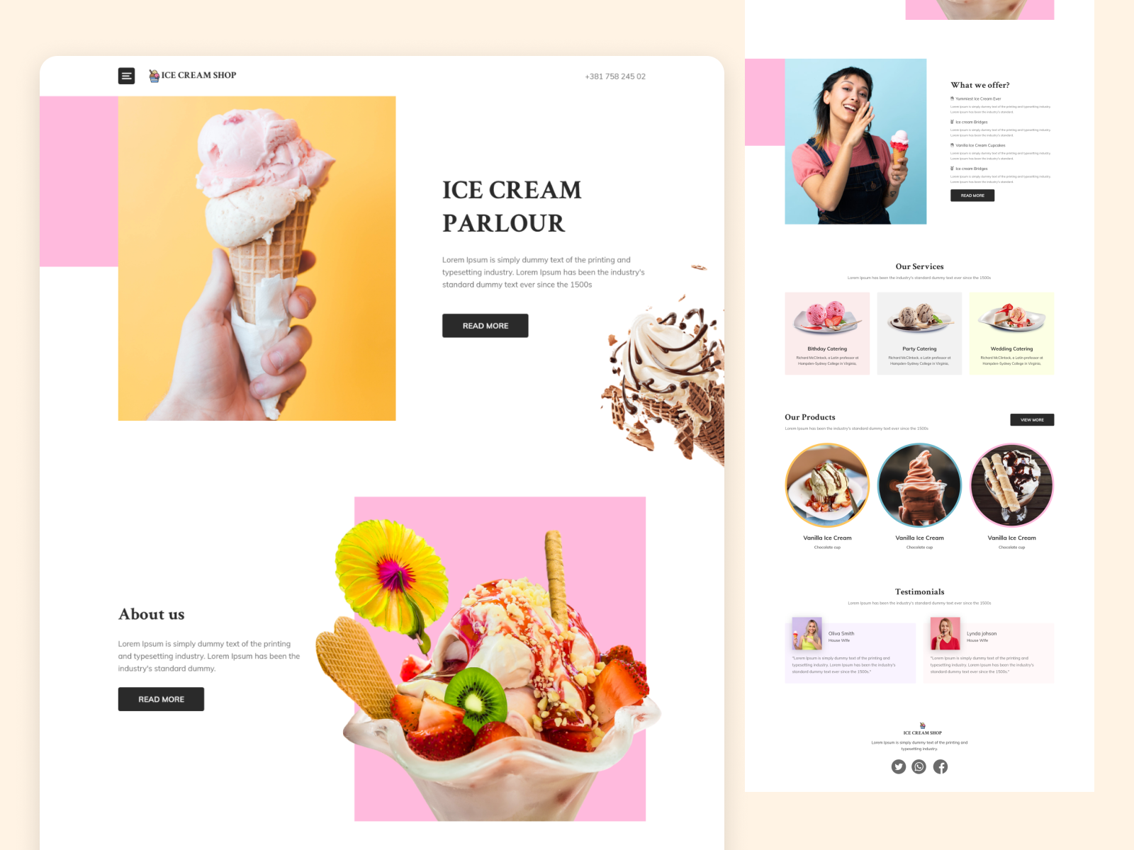 Ice Cream Palour by Rajat Saini on Dribbble