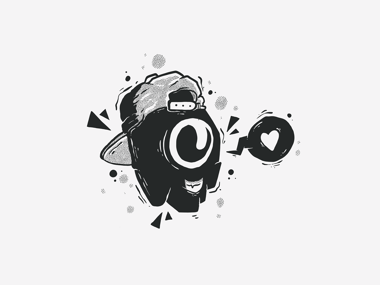 Graffiti Black And White Character